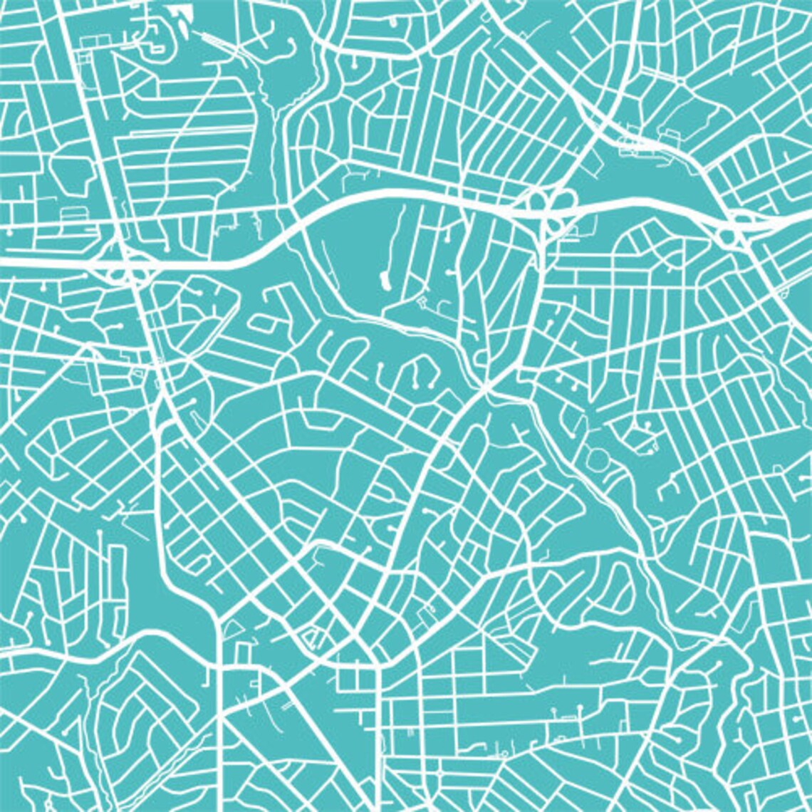 Silver Spring Map Maryland USA Art Poster Print - Etsy