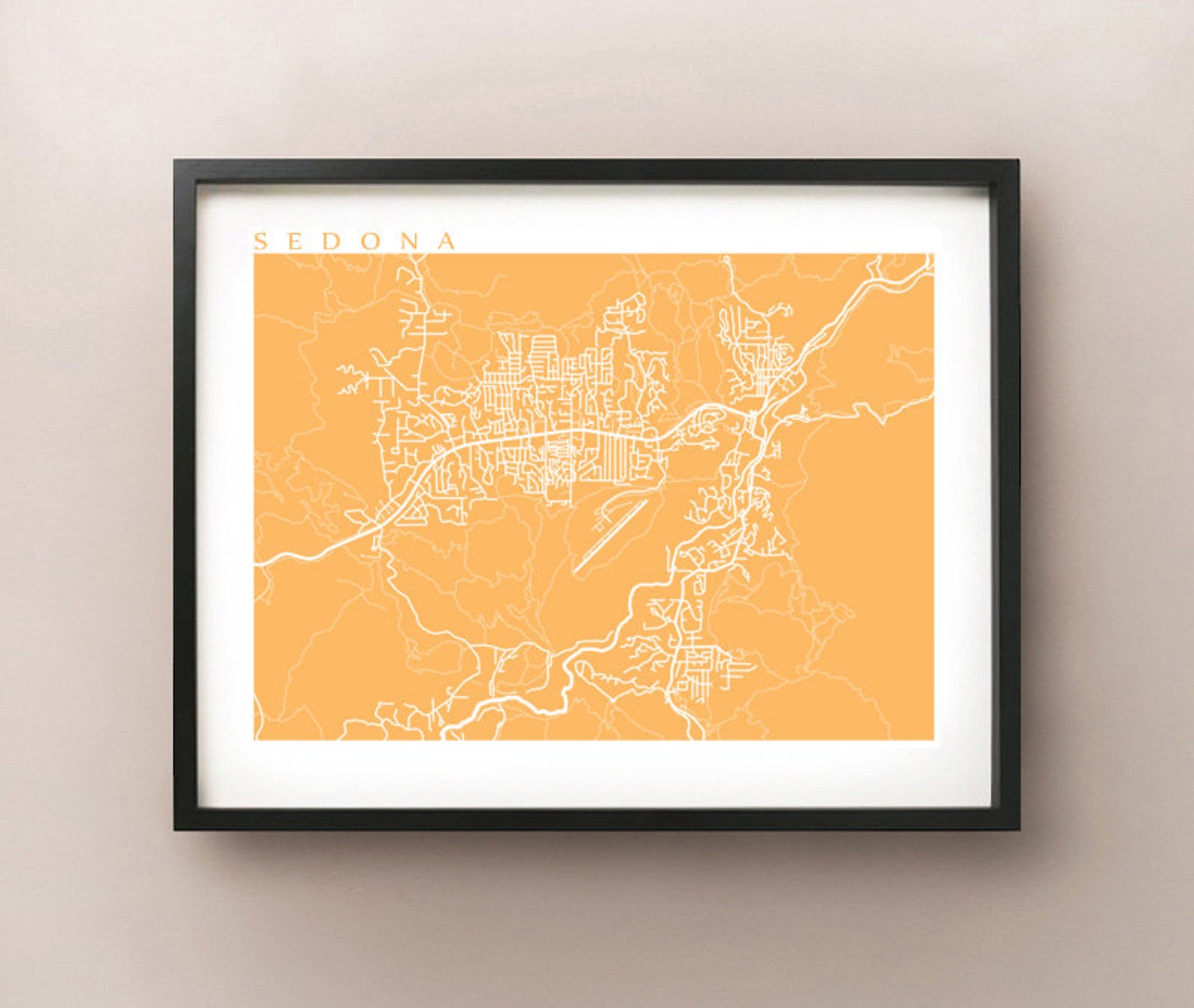 Sedona AZ Map Print Arizona Poster - Etsy