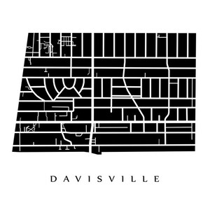 Davisville Map - Toronto Neighbourhood Art Print - Etsy
