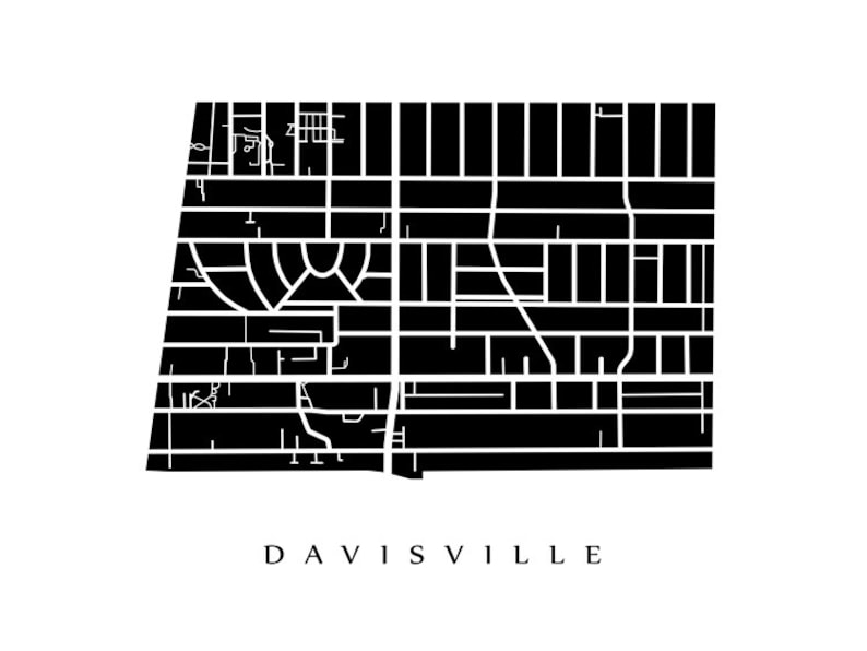 Davisville Map Toronto Neighbourhood Art Print - Etsy