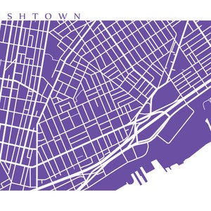 Fishtown, Philadelphia Map Print, Philly Art Poster, Pennsylvania State ...