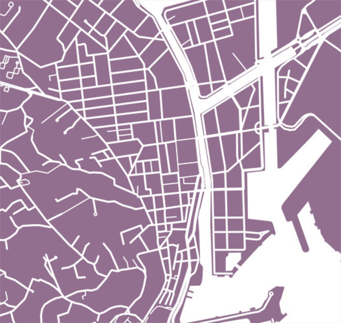 Sete Map Print France Art Poster Choose Your Color and - Etsy