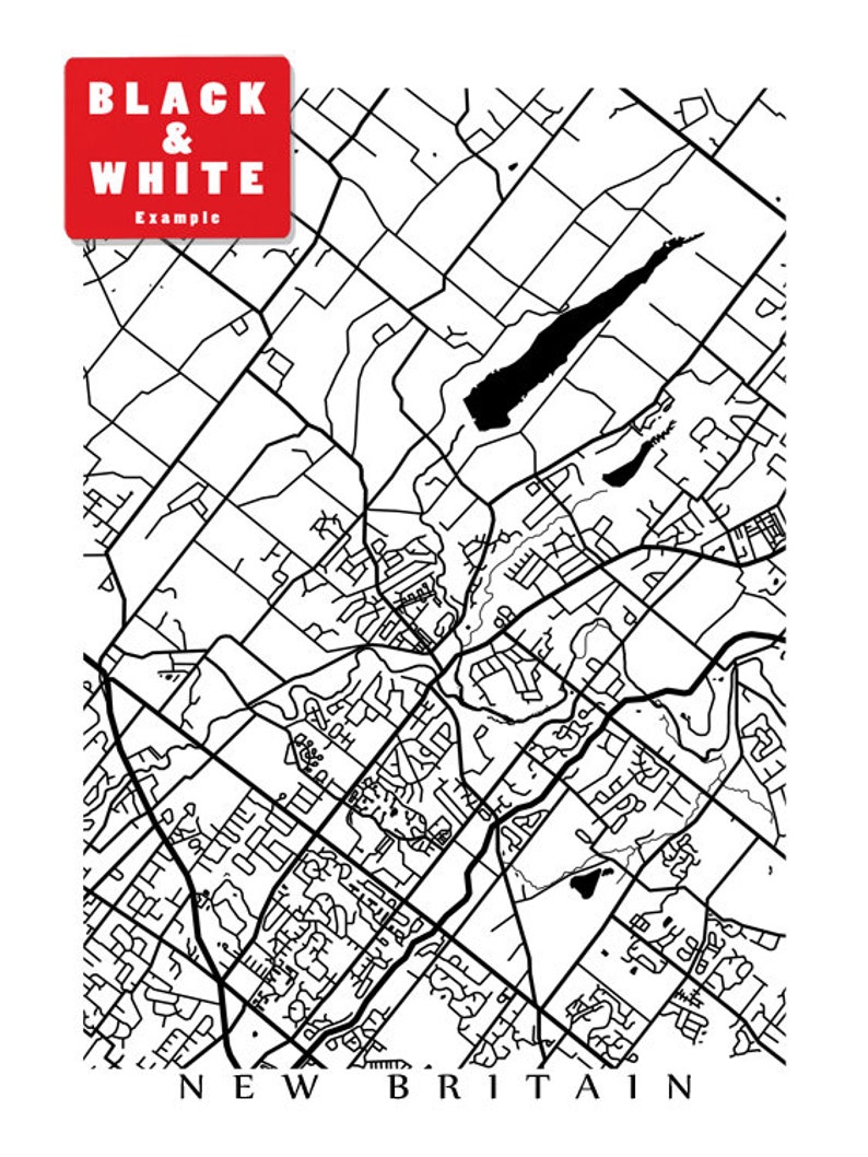 New Britain, PA Map - Pennsylvania Poster - Etsy