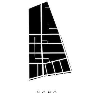 Noho Map - Manhattan, NYC Neighborhood Art Print - Etsy