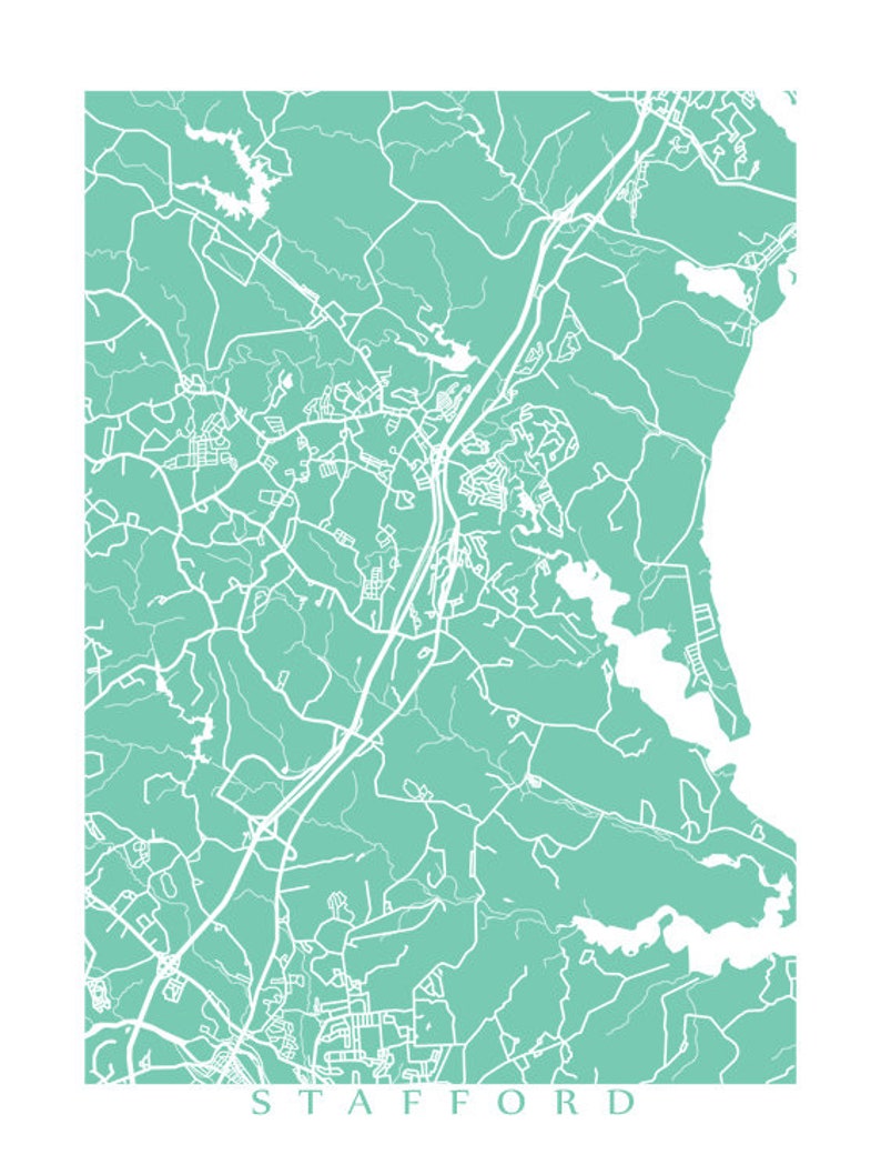 Stafford VA Map Print Virginia Poster - Etsy