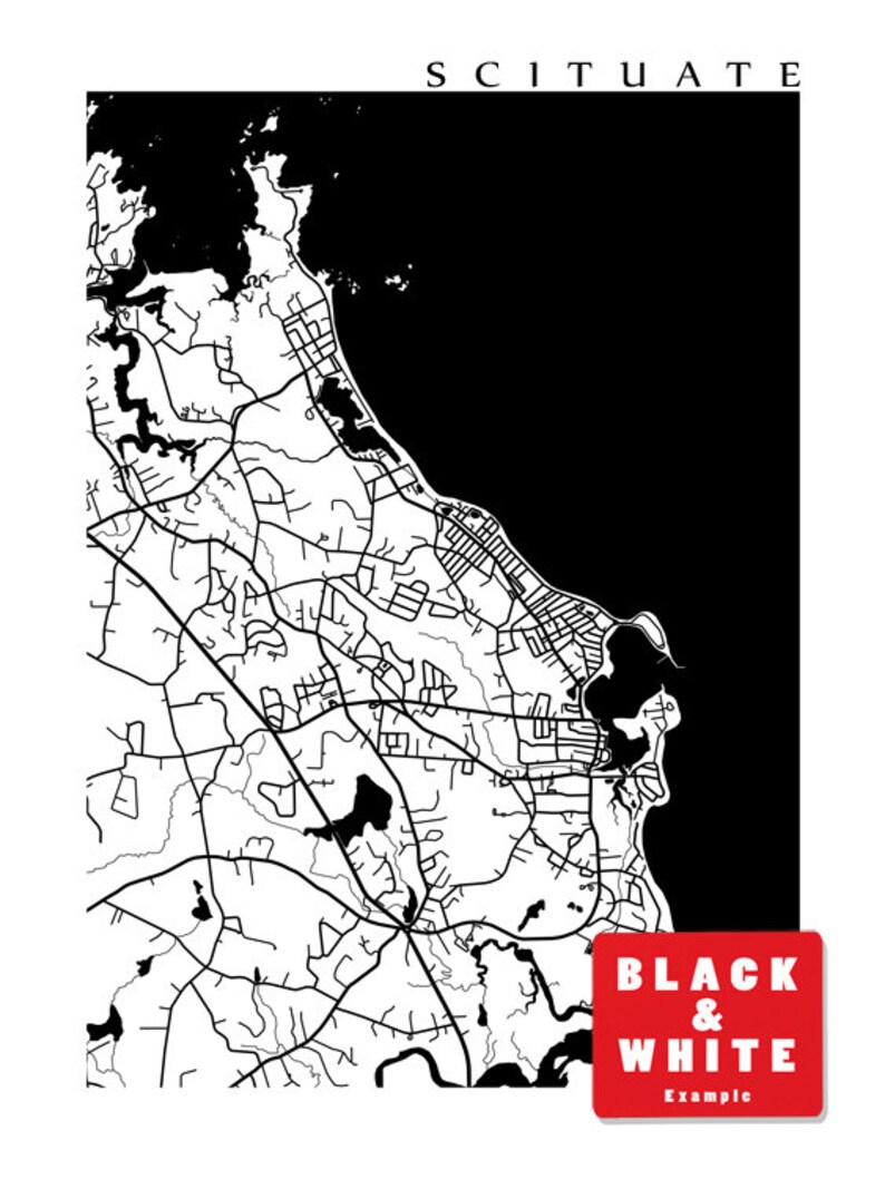 Scituate MA Map Print Massachusetts Poster - Etsy Ireland