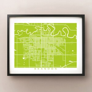 Brandon, MB Map Print - Manitoba Poster - Etsy