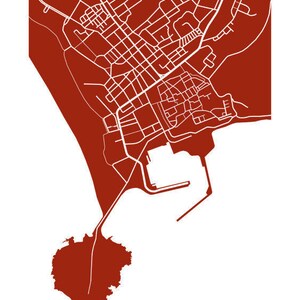 Tarifa Map - Andalucia Spain Art Print - Etsy