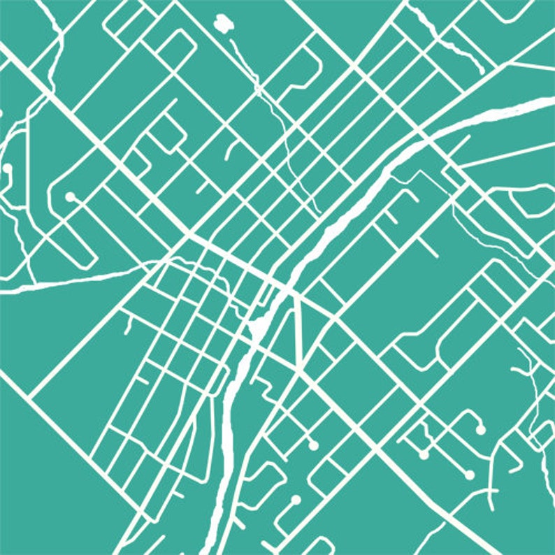 Fergus Wellington County Ontario Map Print | Etsy