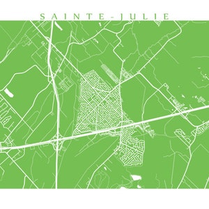 Sainte-julie, Quebec Map Print - Etsy UK