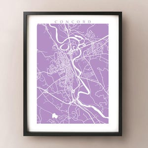 Concord, NH Map Print - New Hampshire Poster - Etsy