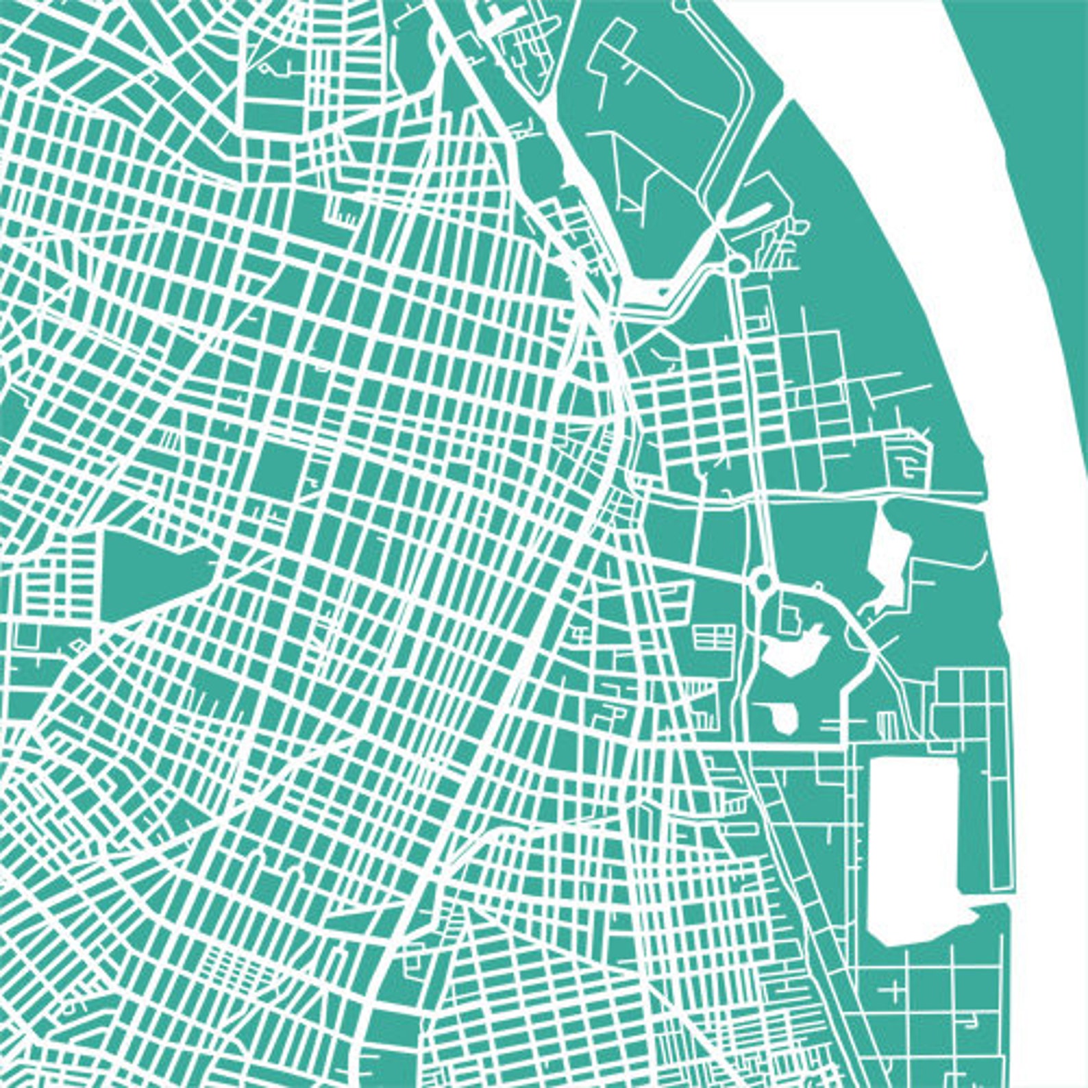 Barranquilla Map Print Colombia Poster | Etsy