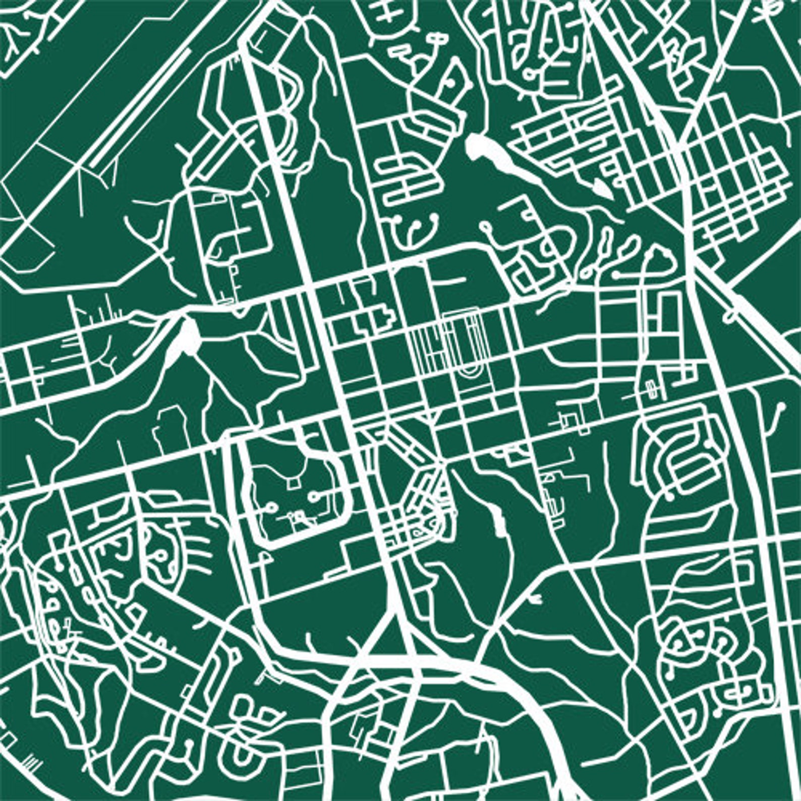 Fort Bragg Map Art Print - North Carolina Poster - Etsy