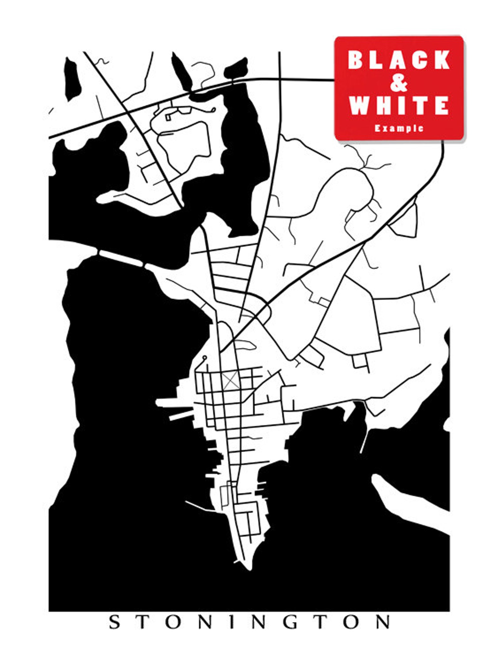 Stonington CT Map Print - Etsy