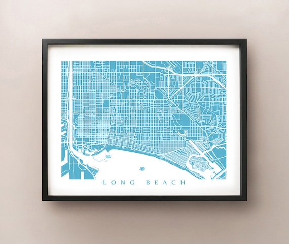 Long Beach Map - Etsy Canada