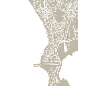Kuta, Indonesia Map - Bali Art Print - Etsy