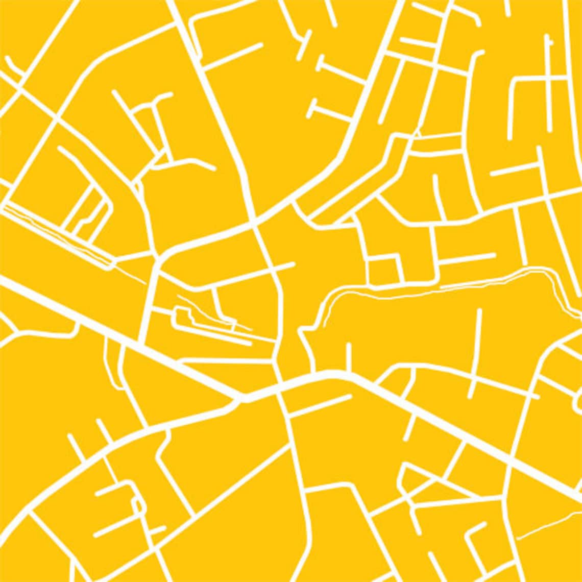 Geluwe Map Print Geluwe Wervik Belgium Poster | Etsy