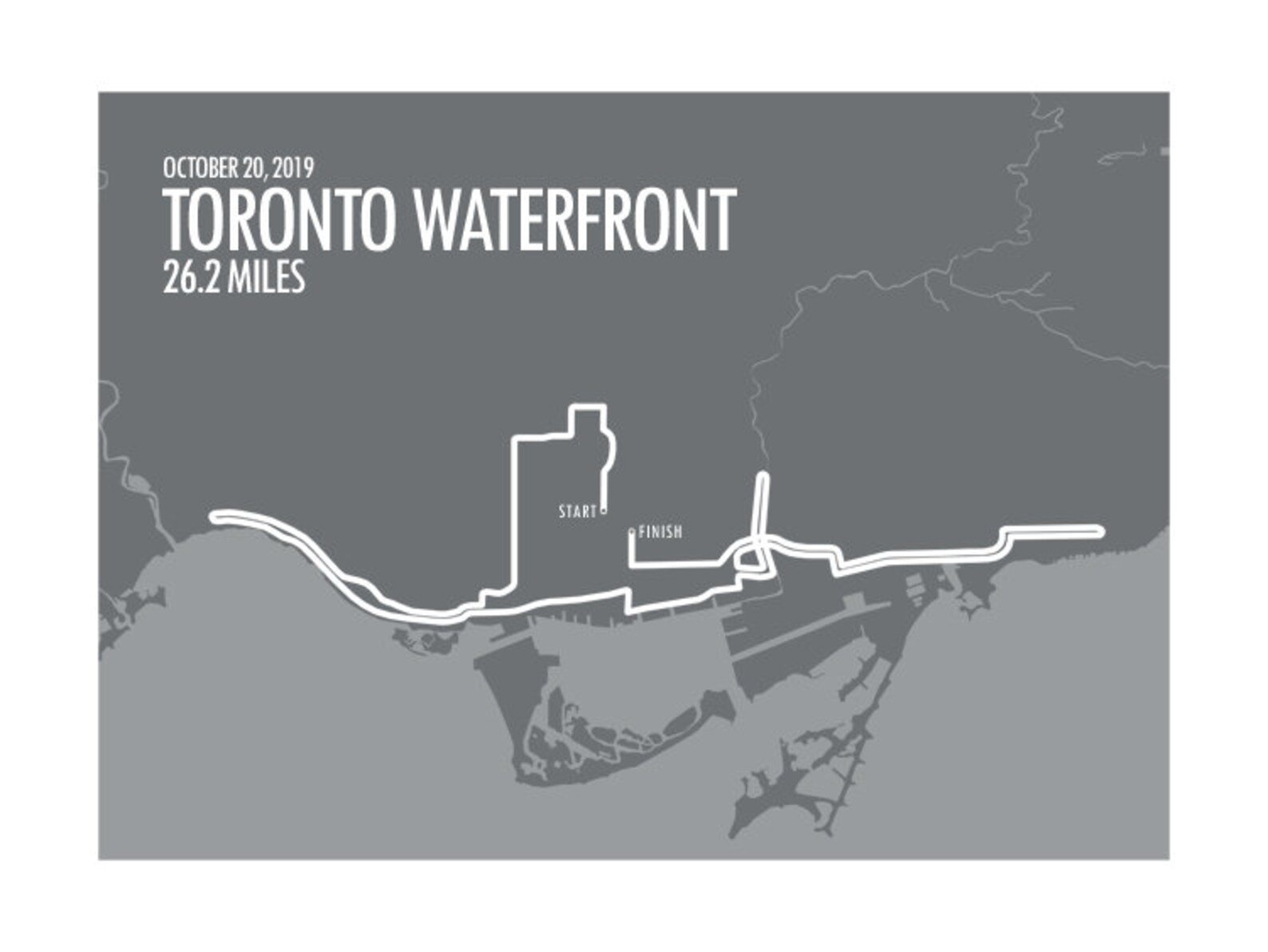 Toronto Waterfront Marathon Print 2019 - Etsy