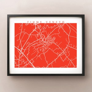 Fiume Veneto, Italy Map Print - Etsy