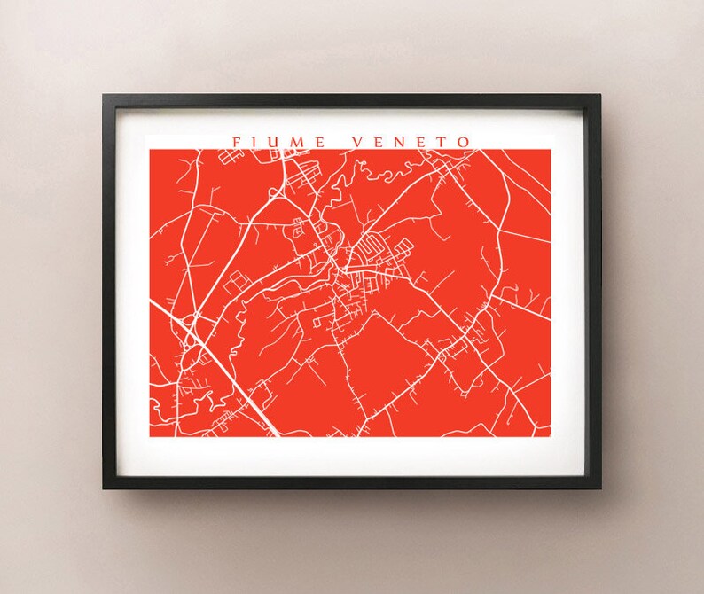 Fiume Veneto, Italy Map Print - Etsy