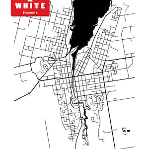 Owen Sound Map Print - Ontario Art - Canada Poster - Choose Size and ...