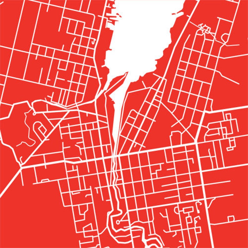 Owen Sound Map Print - Ontario Art - Canada Poster - Choose Size and ...