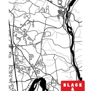 Halfmoon Map Print - Upstate New York Art Poster - Including ...