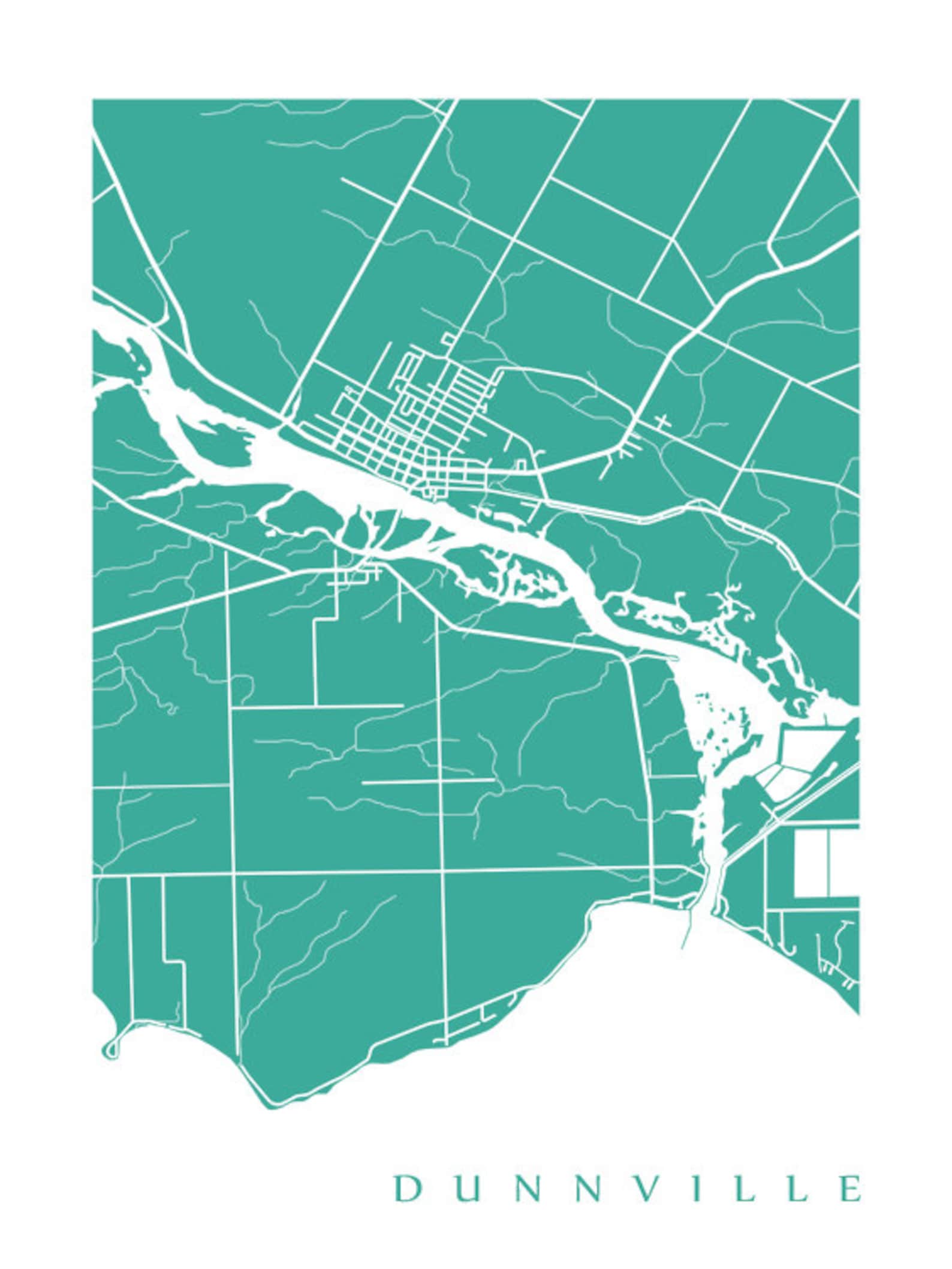Dunnville Ontario Map Print - Etsy