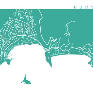 Budva Map - Montenegro Poster - Будва - Etsy