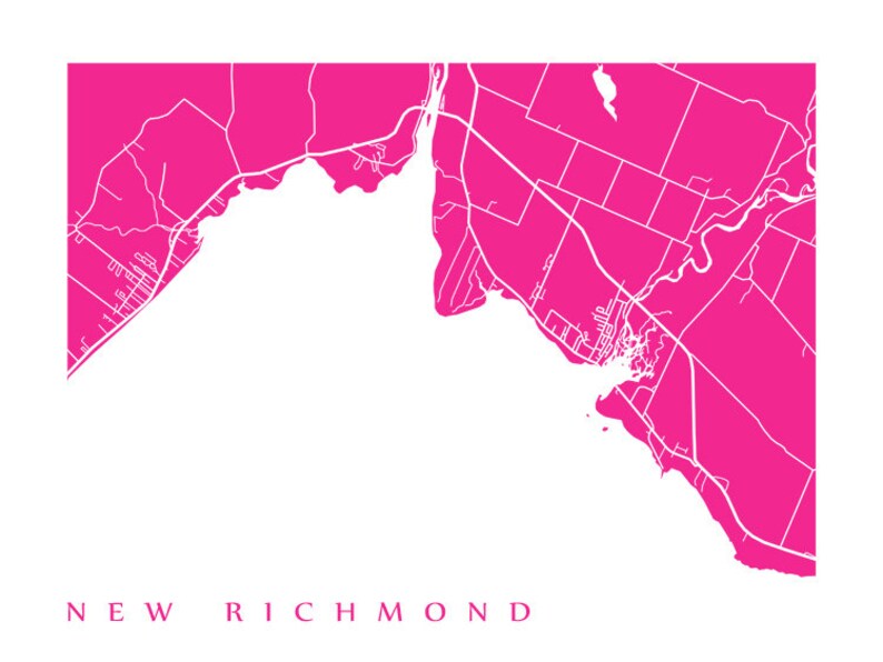 New Richmond Quebec Map Print - Etsy