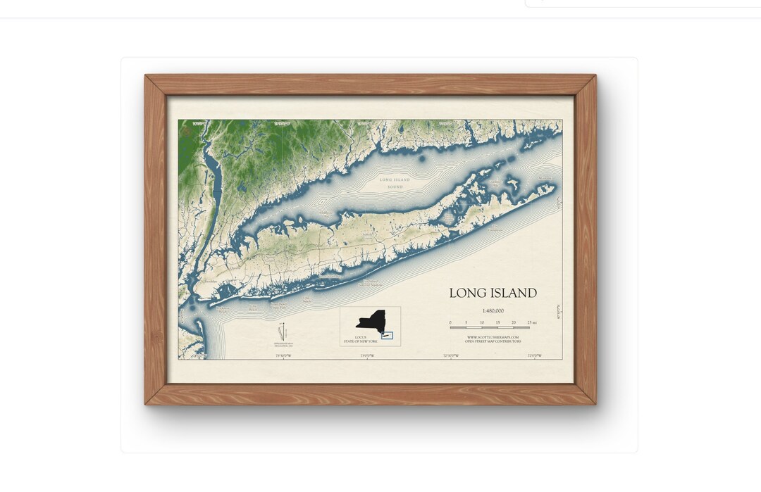 Long Island Map, Long Island NY, Long Island Print, Long Island Map Art ...