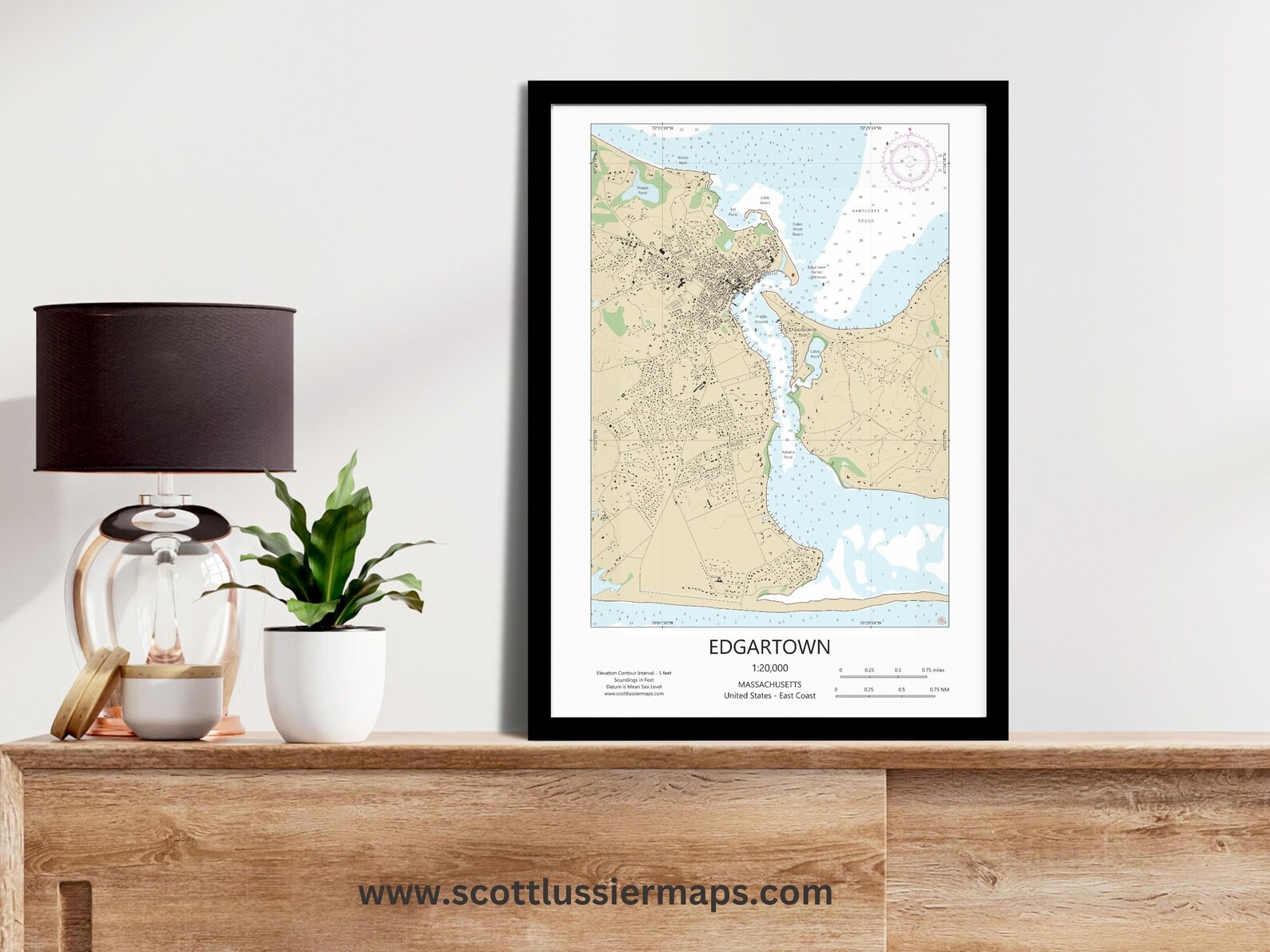 Map of Edgartown Harbor Map Art Print Travel Poster CHART Style Travel Map Wall Art - Etsy