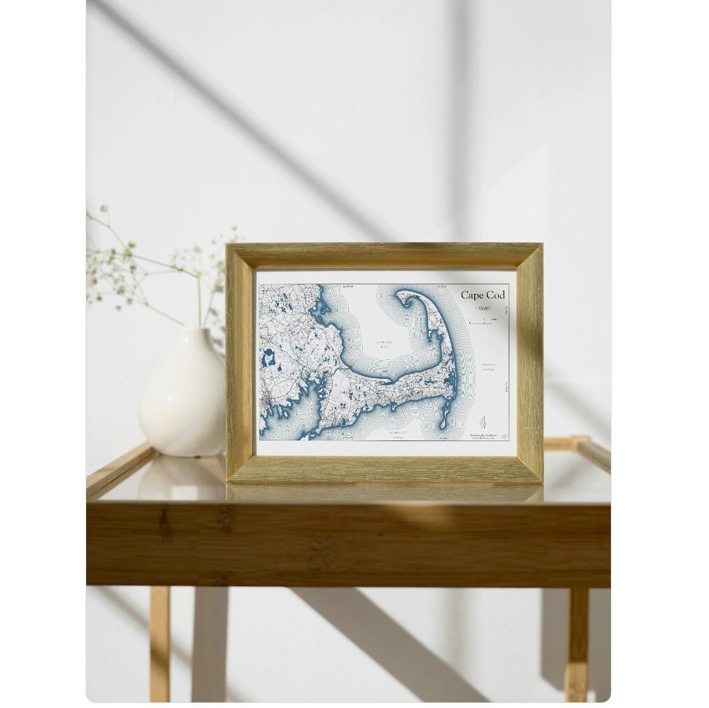 Cape Cod Map, Cape Cod Print, Cape Cod Map Art, Cape Cod Wall Art, Cape ...