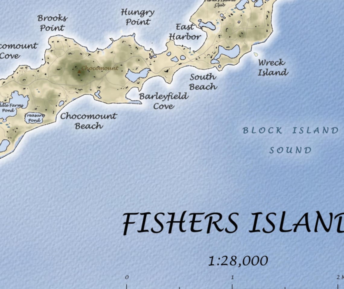 Fishers Island Map, Fishers Island NY, Fishers Island Print, Fishers ...