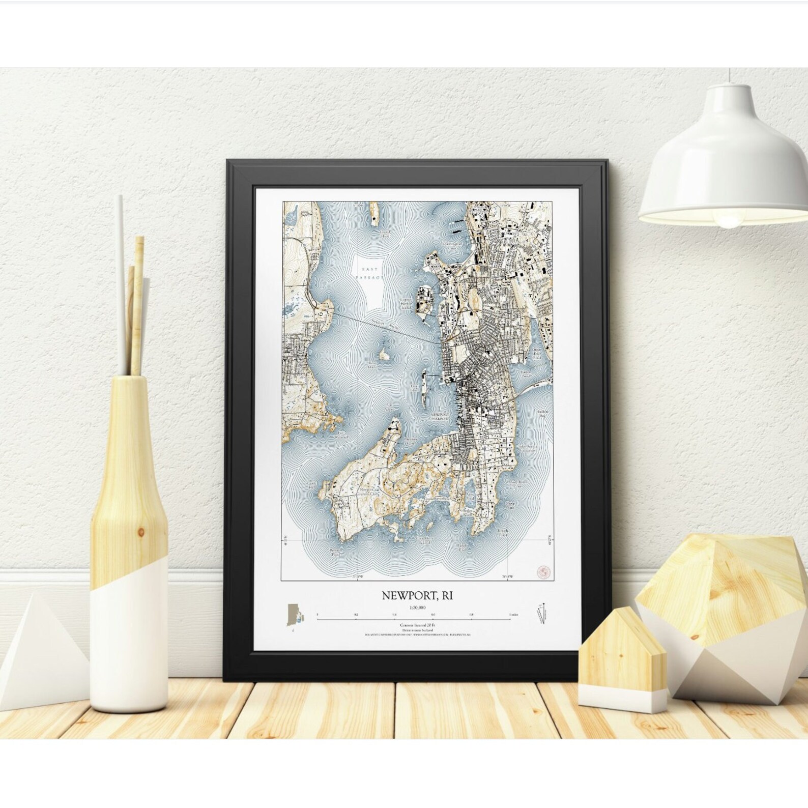 Newport Map, Newport Rhode Island Map, Newport Map Print, Newport Map ...