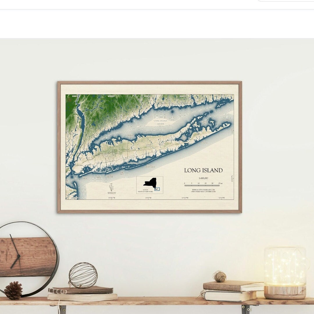 Long Island Map, Long Island NY, Long Island Print, Long Island Map Art ...