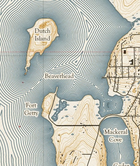 Jamestown, RI Map Vintage Style , Jamestown Map Art, New Personalized ...