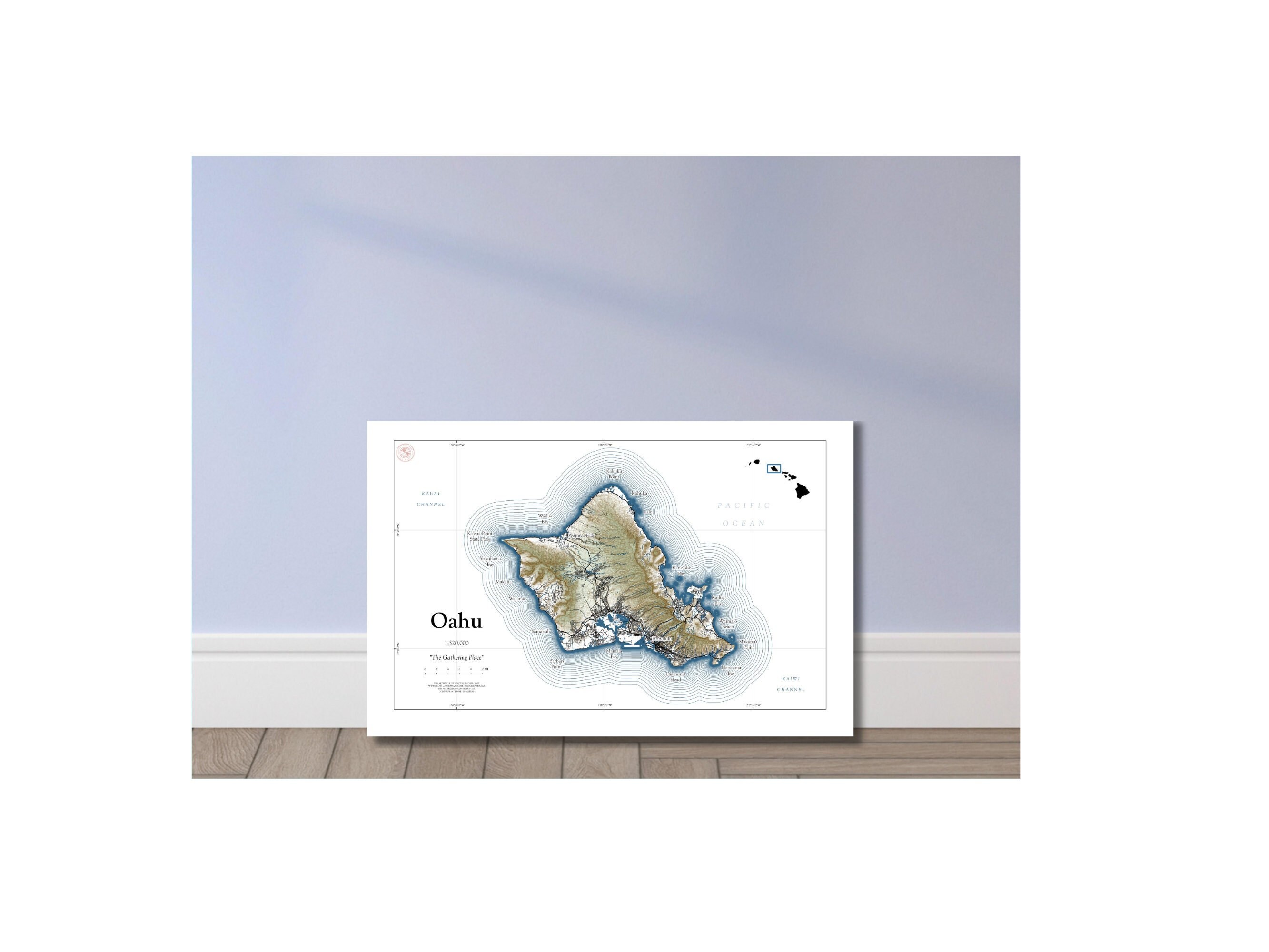 Oahu Map, Oahu Hawaii, Oahu Island Map, Oahu Print, Oahu Art, Oahu Wall ...