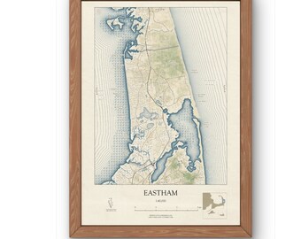 Wellfleet Map Cape Cod Print, Wellfleet MA Map Art, Wellfleet Vintage ...
