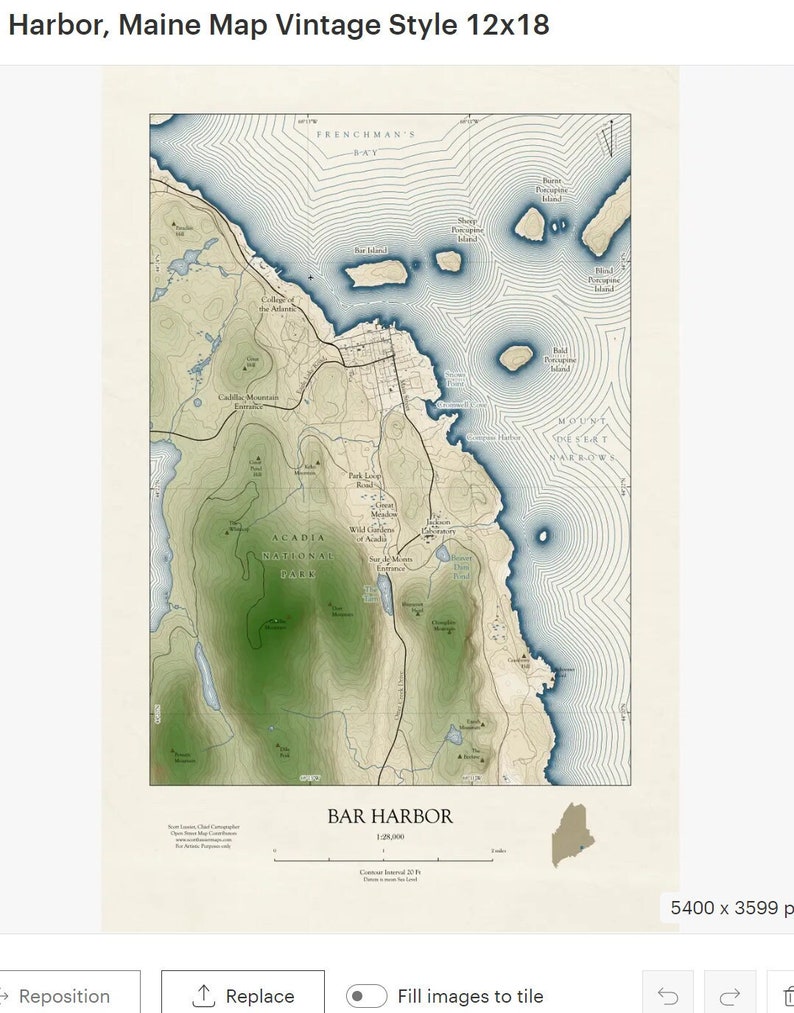 Bar Harbor Map, Bar Harbor, Maine, Maine Map, Maine, City Map, Town Map ...