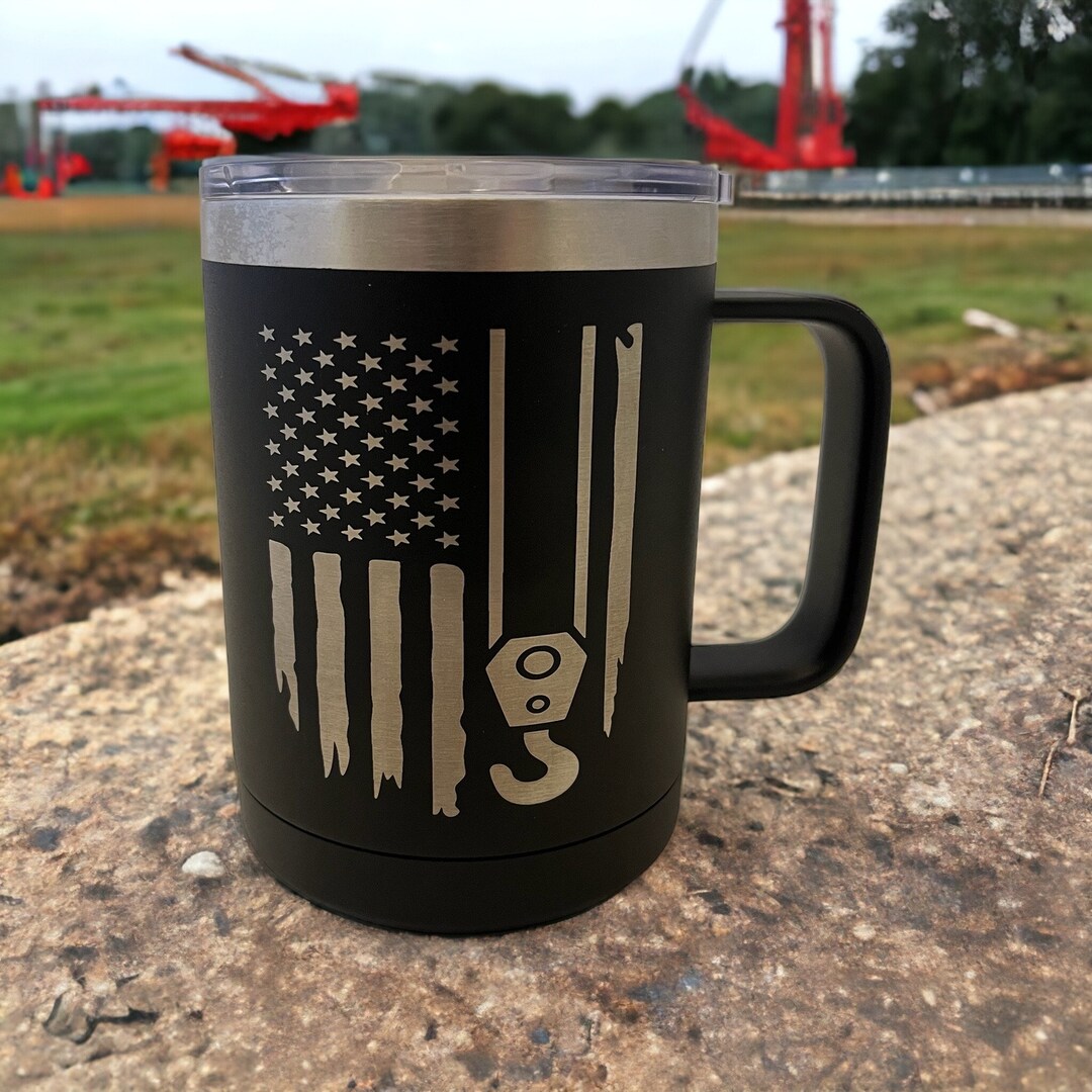 Crane Operator Mug/ Crane Operator Flag/ Insulated Coffee Mug/ Crane ...