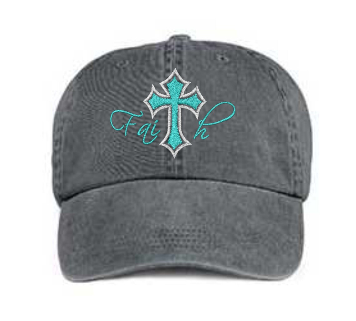 Embroidered Faith Hat With Cross/ Faith Baseball Cap/ Faith - Etsy