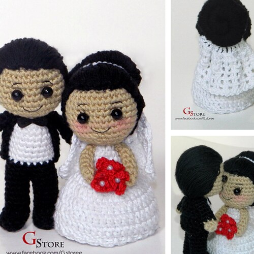 Bride and Groom Amigurumi Crochet Doll Pdf Pattern the Perfect - Etsy