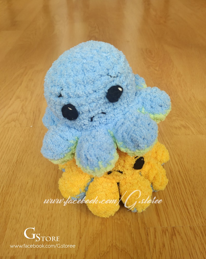 Reversible Mood Octopus Crochet Amigurumi Pattern - Etsy