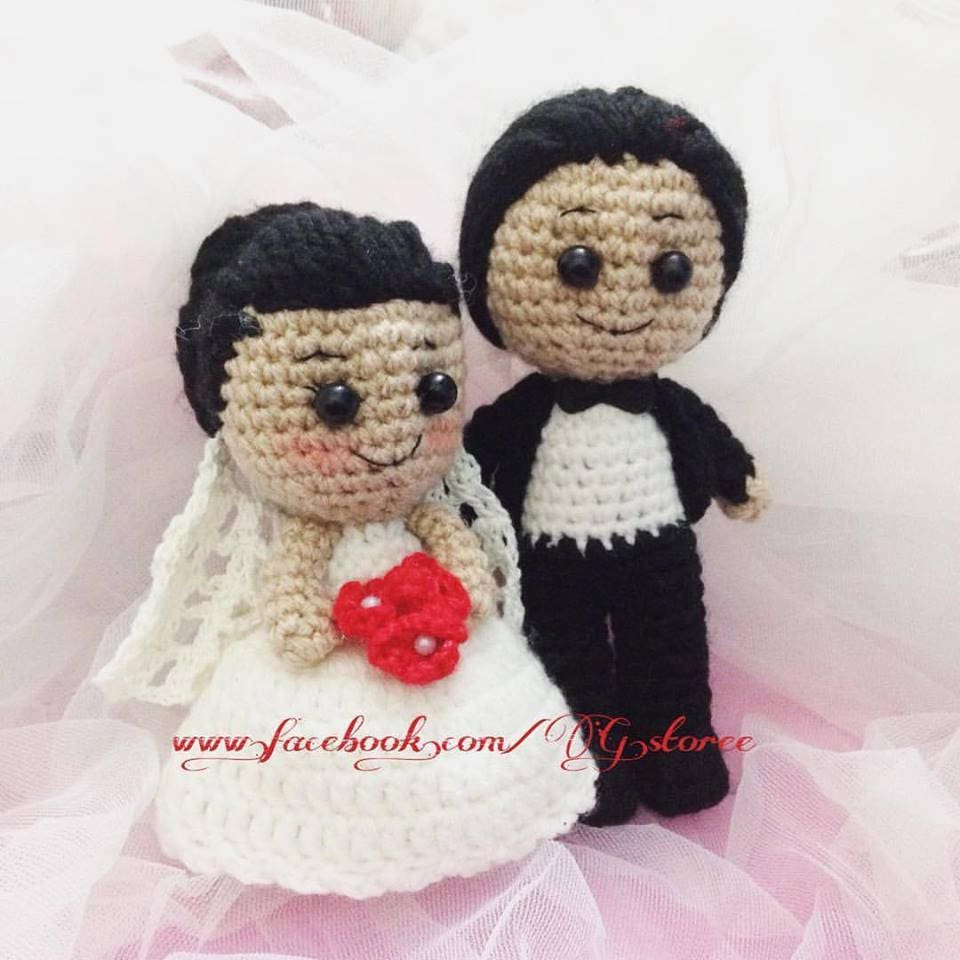Bride and Groom Amigurumi Crochet Doll Pdf Pattern the Perfect | Etsy