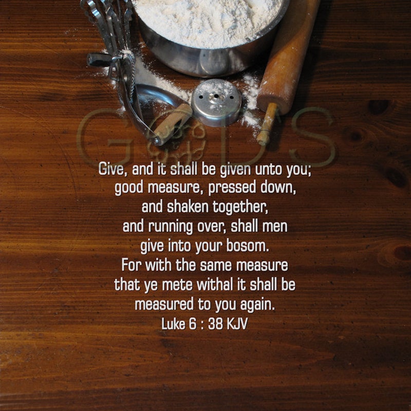 Luke 6 Verse 38 Art - Etsy