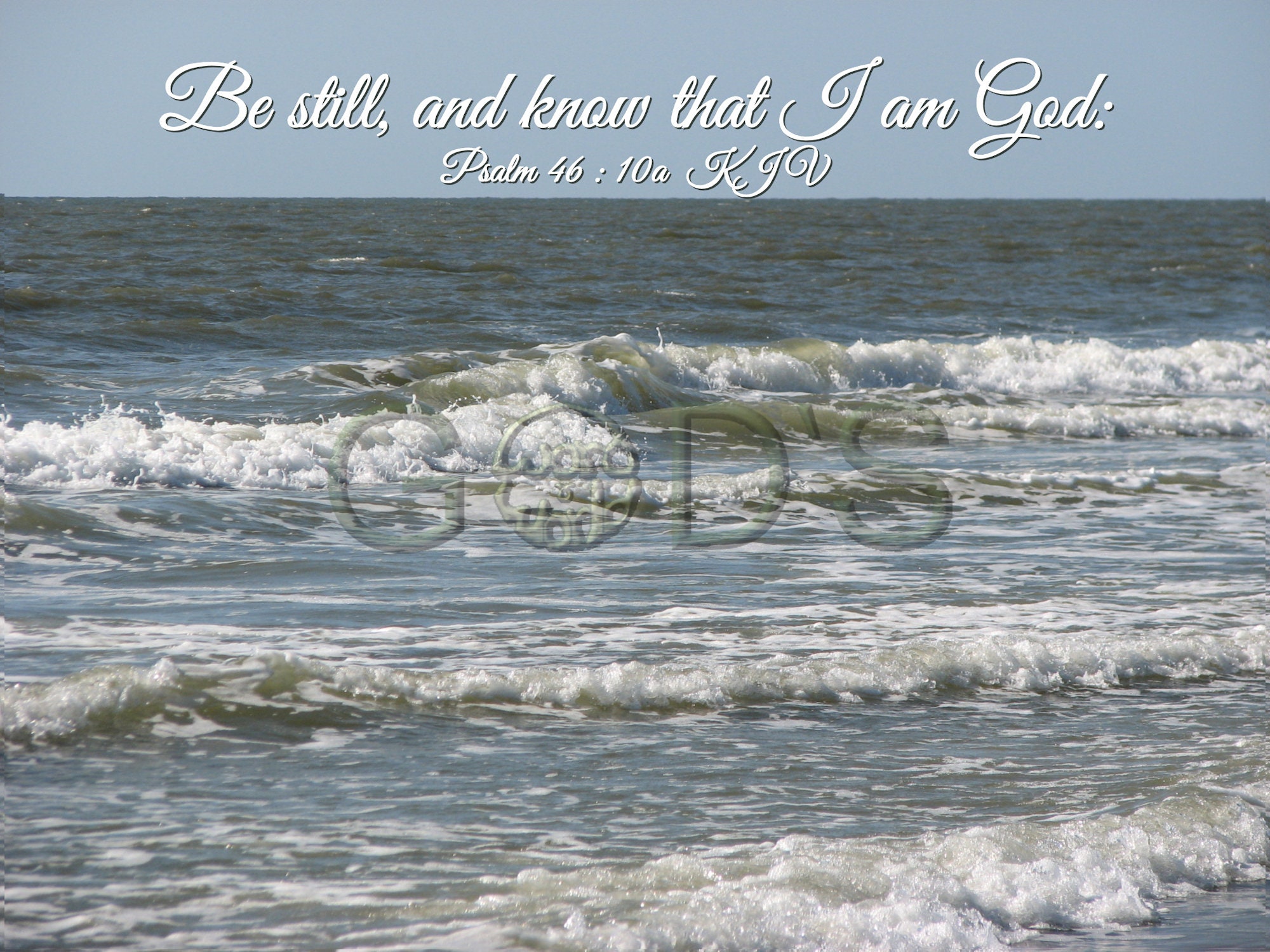 Psalm 46:10A KJV, Scripture Picture, Be Still, Atlantic Ocean, Beach ...