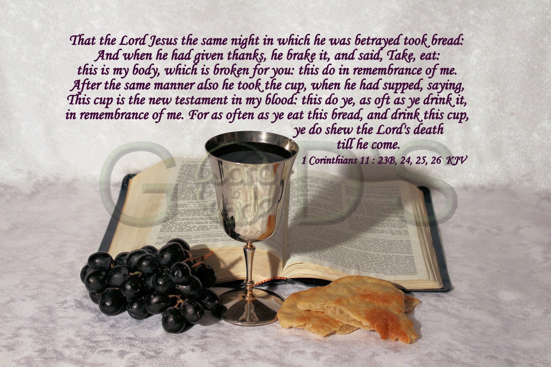 1 Corinthians 11:23B, 24, 25, 26, KJV, Scripture Picture, Bible, Goblet ...