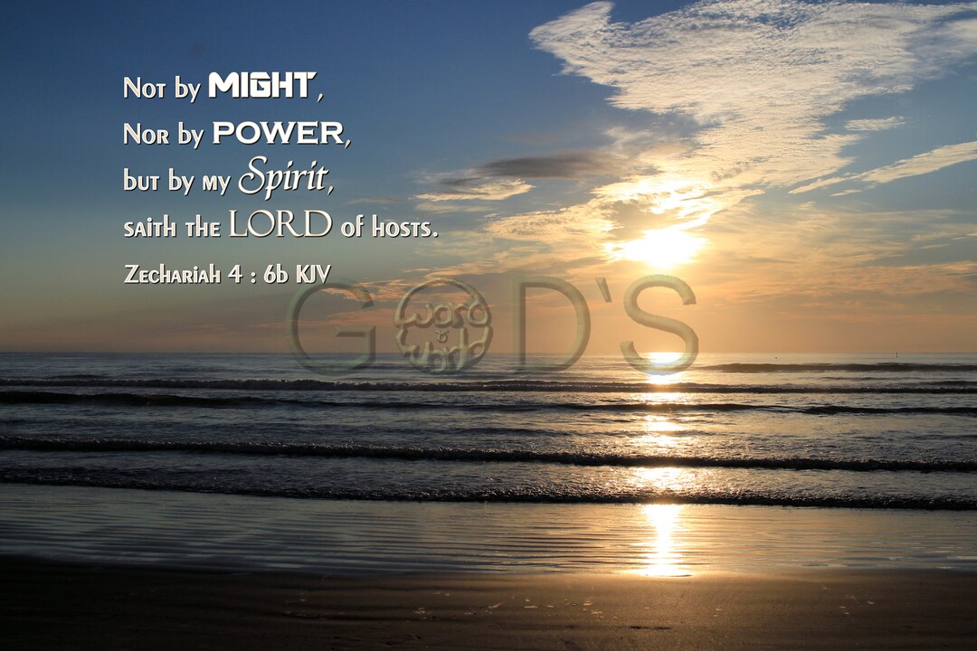 Zechariah 4:6b, KJV, Scripture Photo, Atlantic Ocean, Seashore, Florida ...