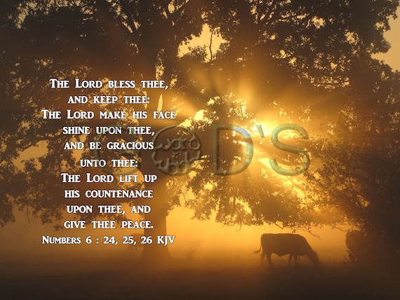 Numbers 6:24 25 26 KJV Calcium and Vitamin D Early Morning | Etsy